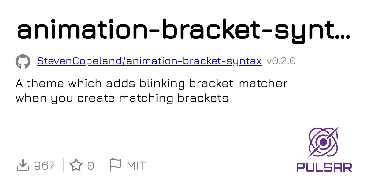 Animation Bracket Syntax