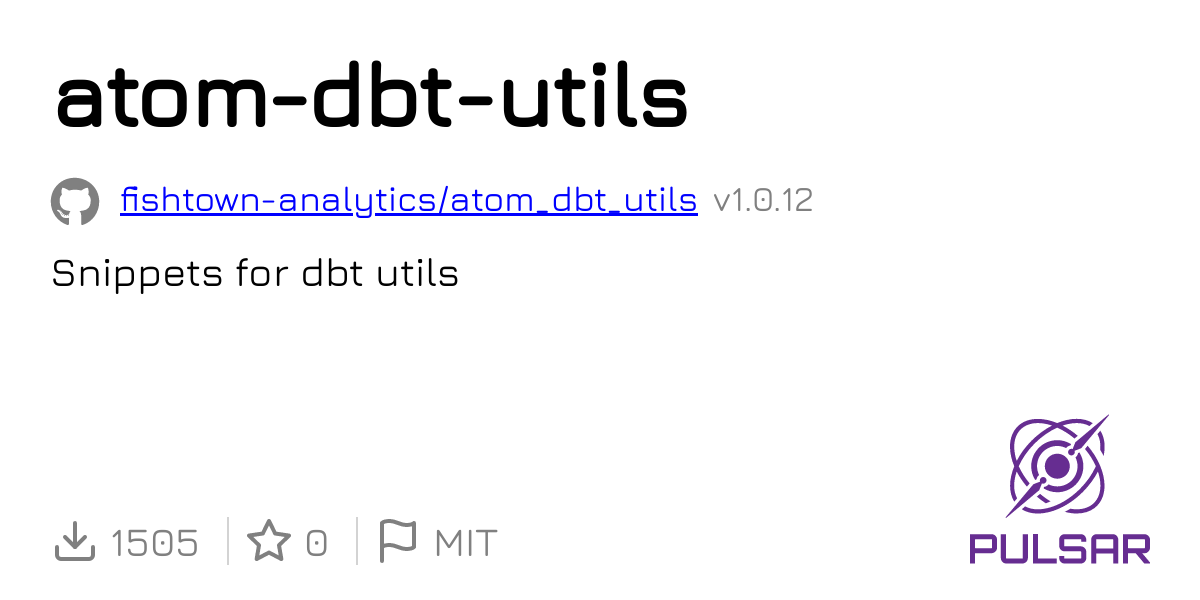 atom-dbt-utils atom-dbt-utils