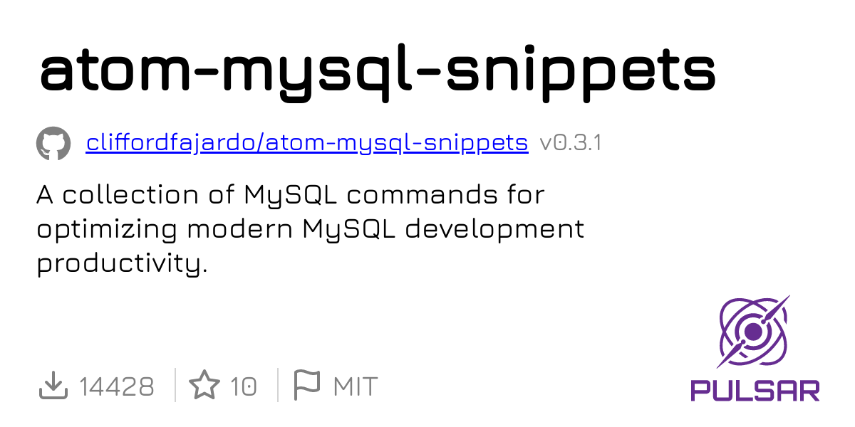 atom-mysql-snippets