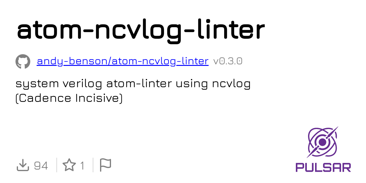 Atom Ncvlog Linter 