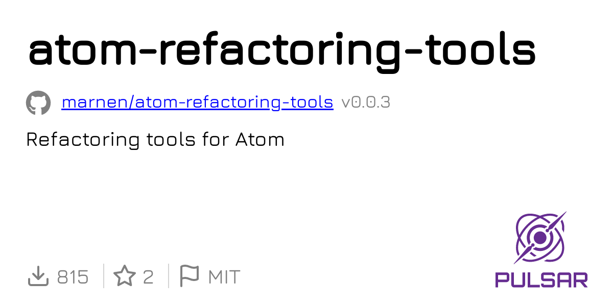 Atom Refactoring Tools 0139