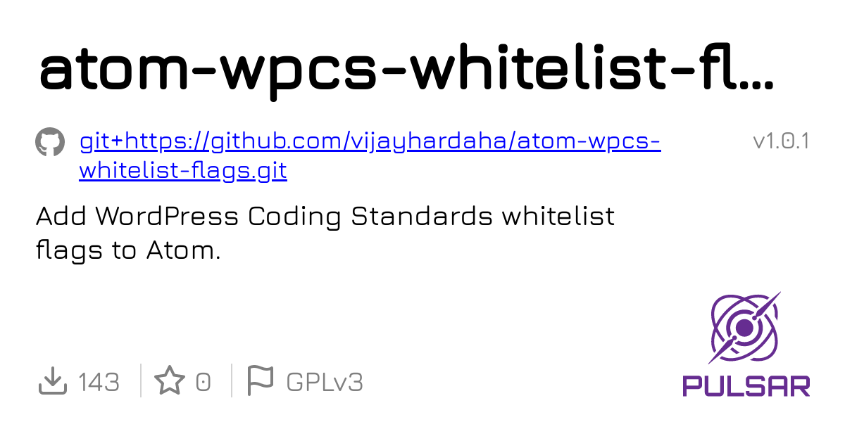 Atom Wpcs Whitelist Flags