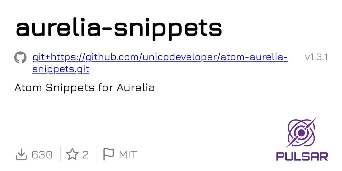 aurelia-snippets