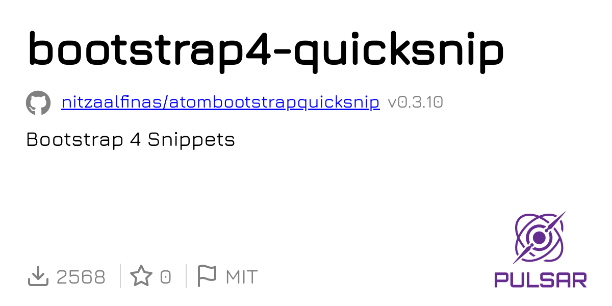 bootstrap4-quicksnip