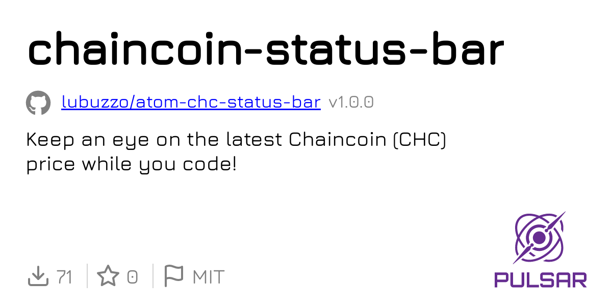 chaincoin-status-bar