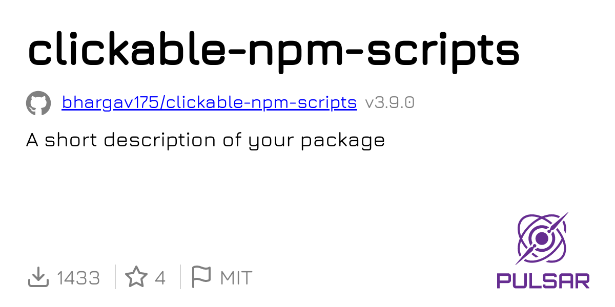 Clickable Npm Scripts 5317