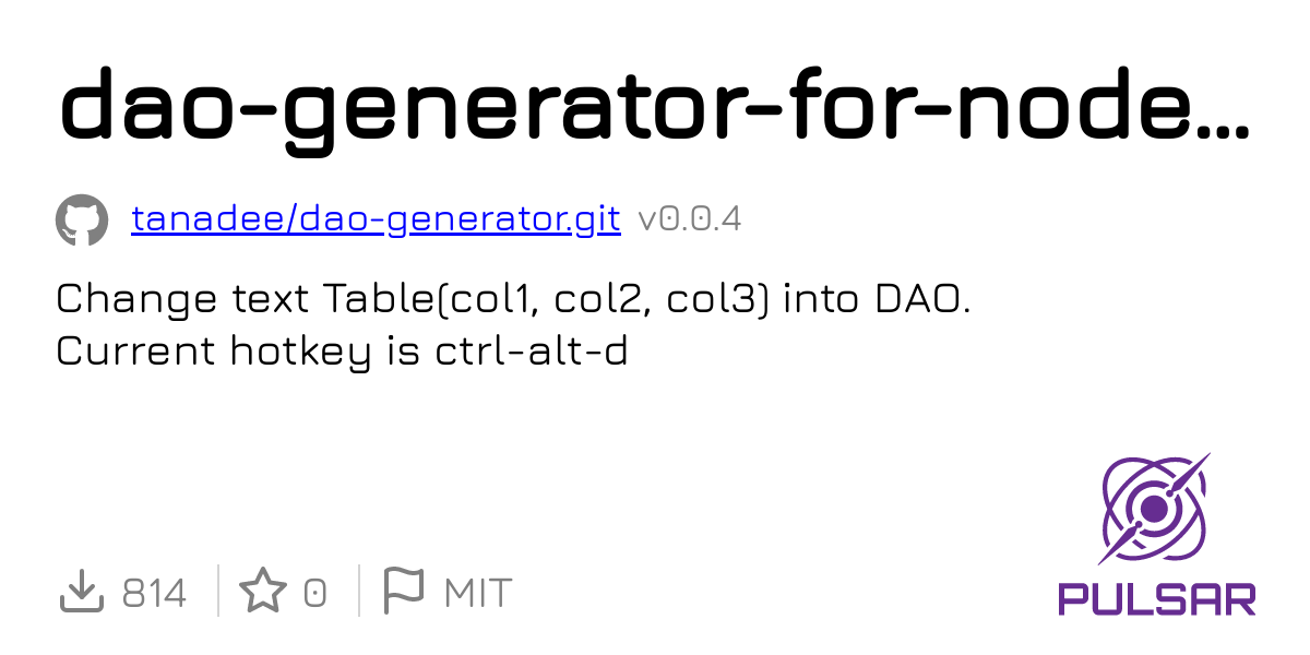 dao-generator-for-node-js