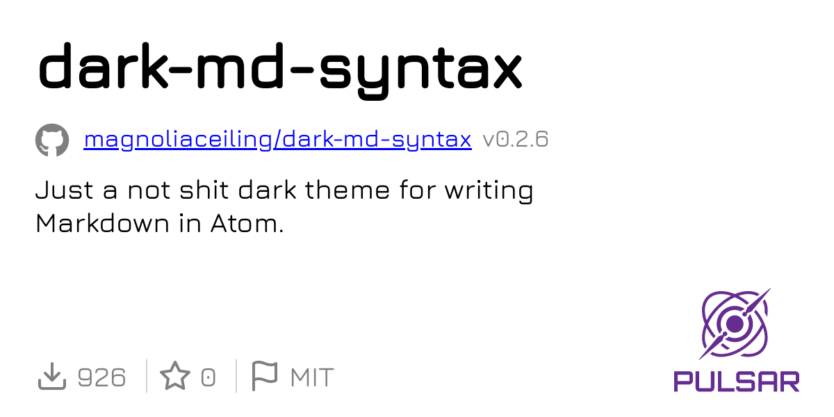Dark Md Syntax 