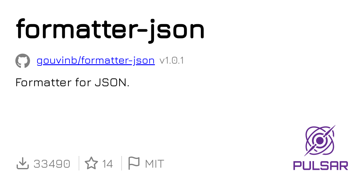 formatter-json formatter-json