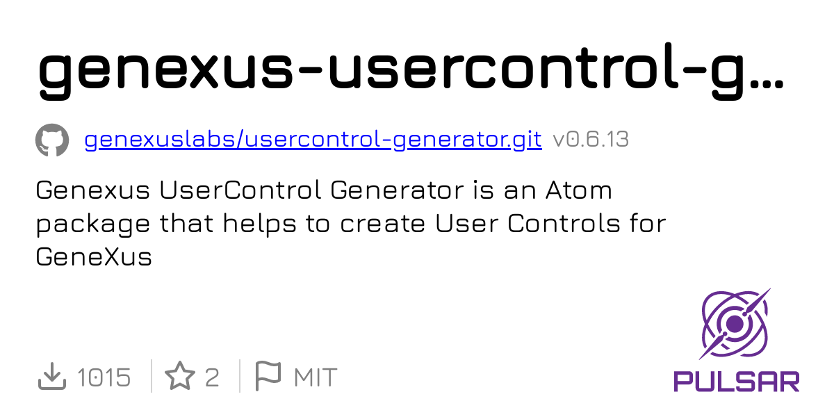 genexus-usercontrol-generator