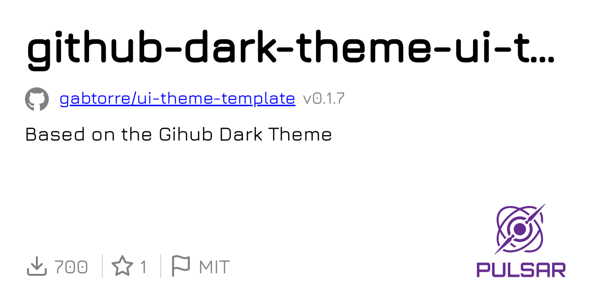 github-dark-theme-ui-template