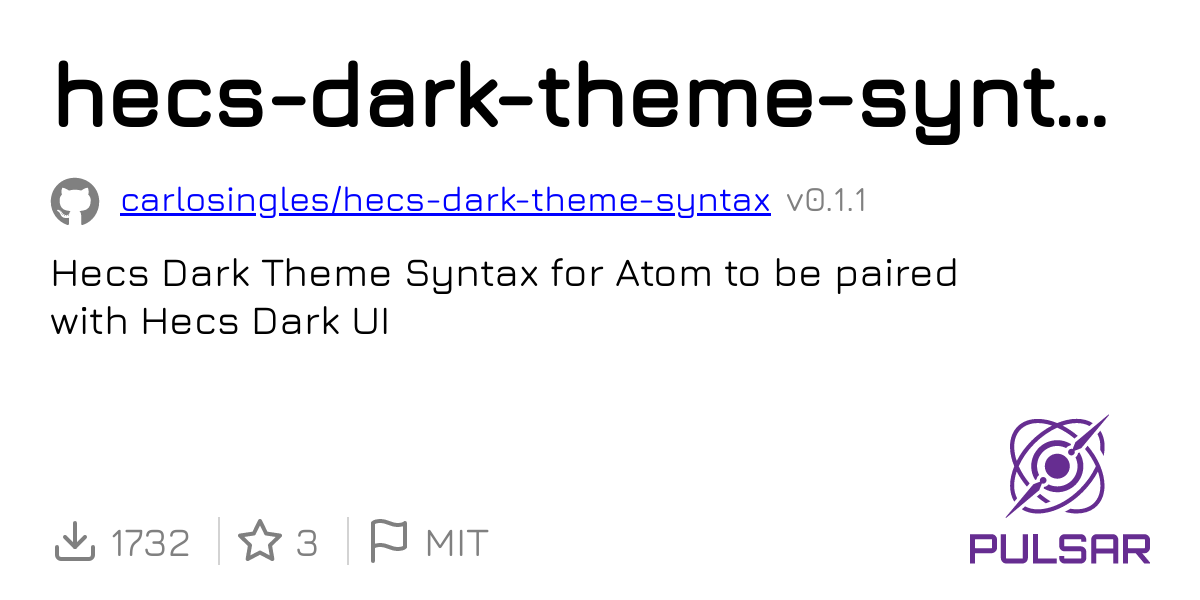 Hecs Dark Theme Syntax