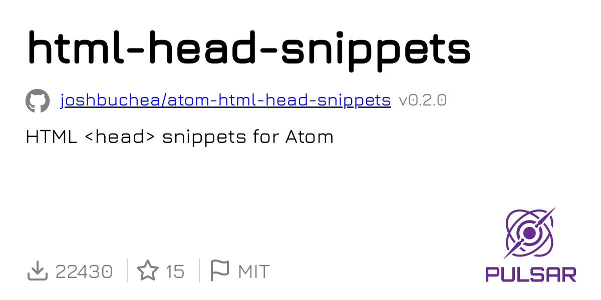 html-head-snippets