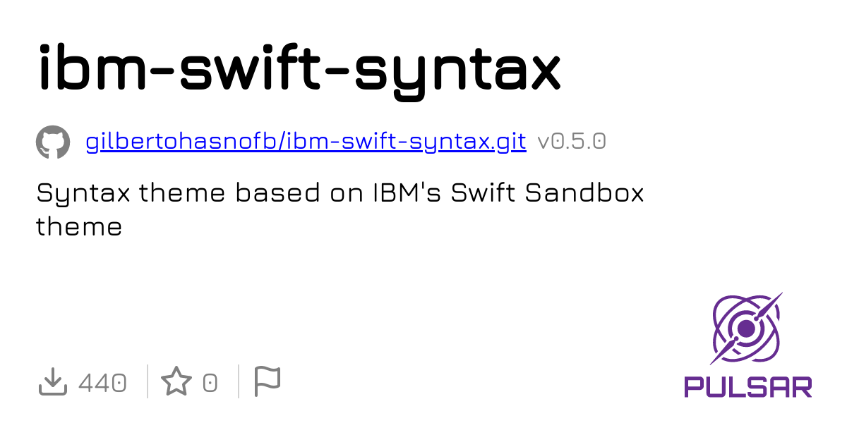 Ibm Swift Syntax