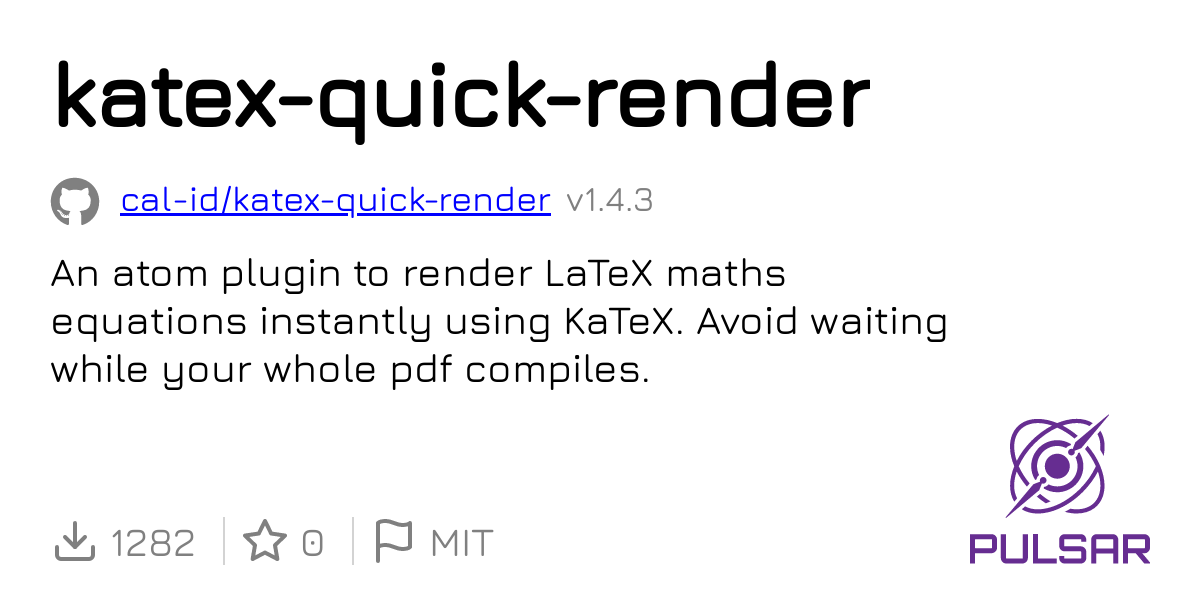 Katex Quick Render 