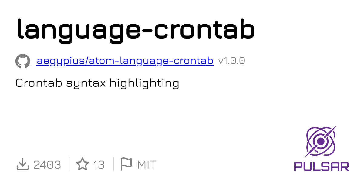 language-crontab