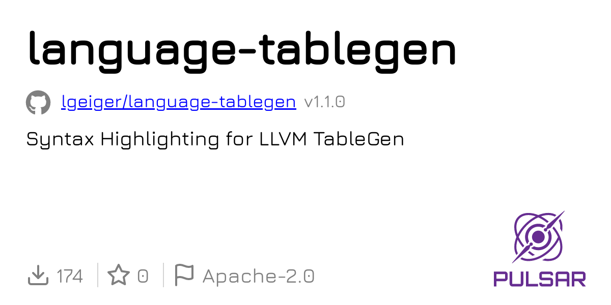 language-tablegen