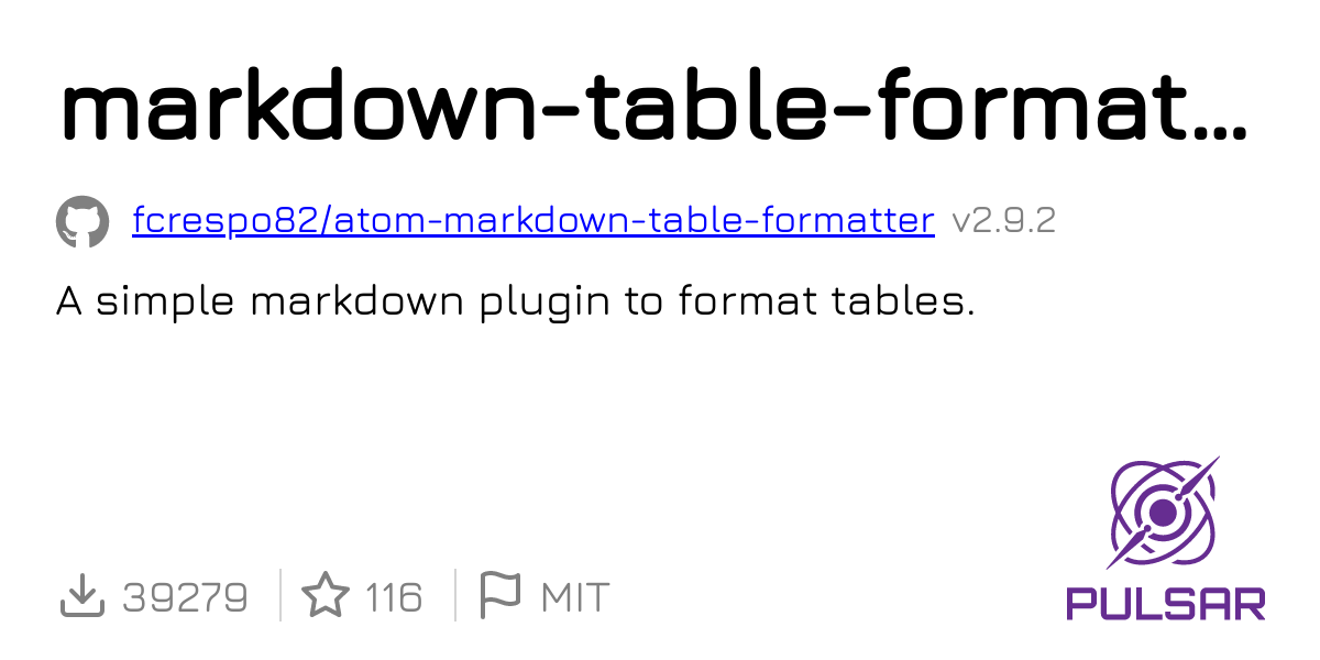 markdown-table-formatter