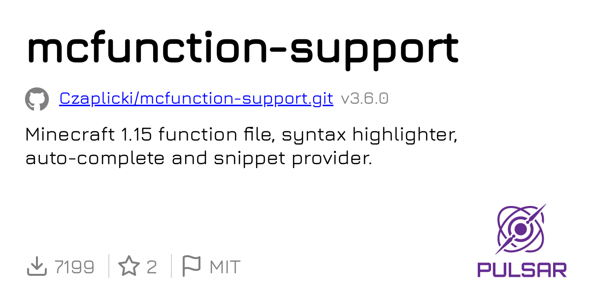 mcfunction-support