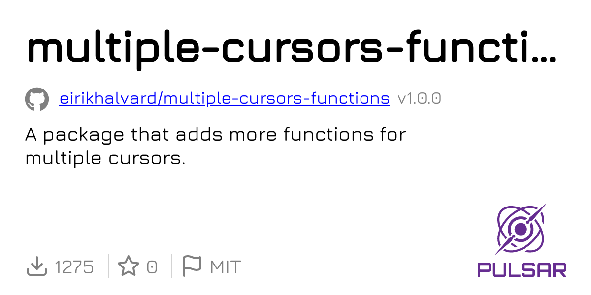 Multiple Cursors Functions 