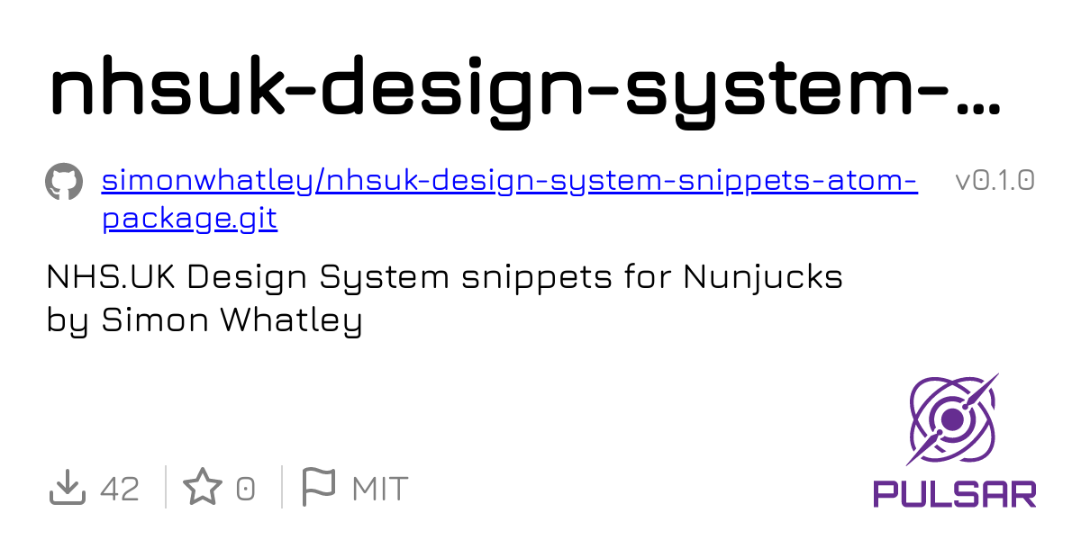 nhsuk-design-system-snippets