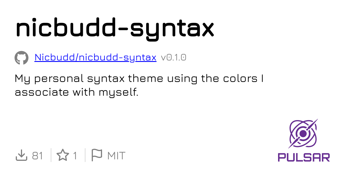 nicbudd-syntax nicbudd-syntax