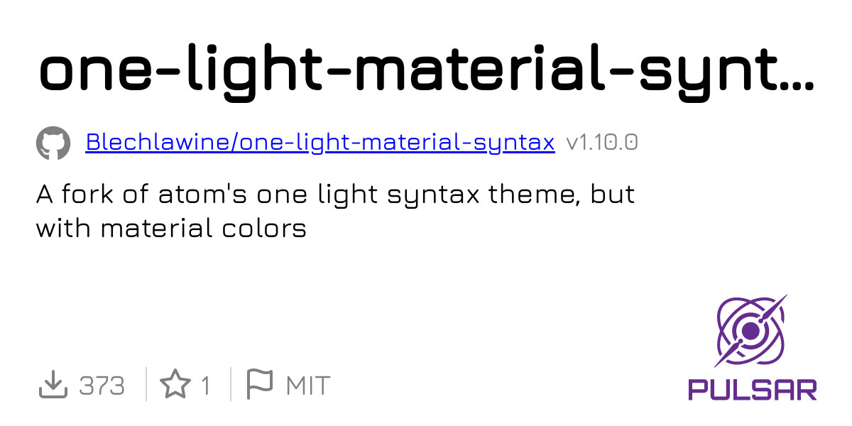 one-light-material-syntax