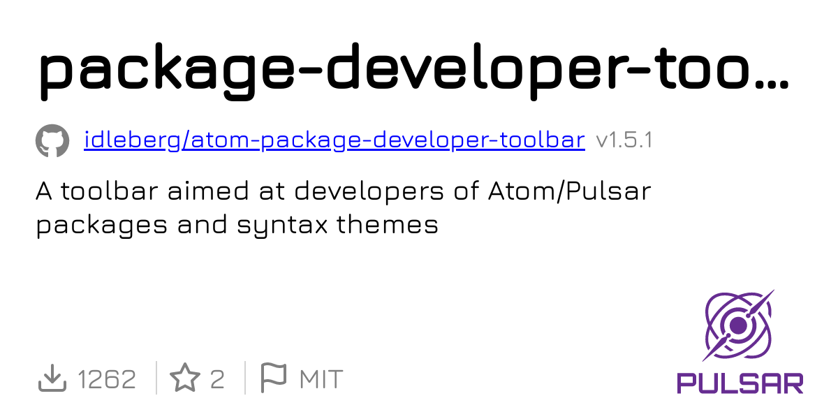Package Developer Toolbar
