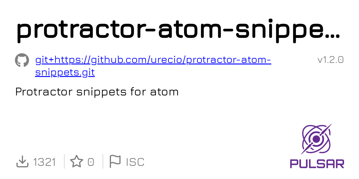 protractor-atom-snippets protractor-atom-snippets
