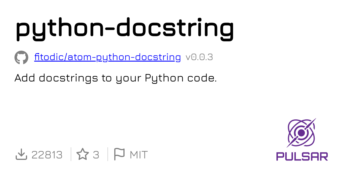 python-docstring python-docstring