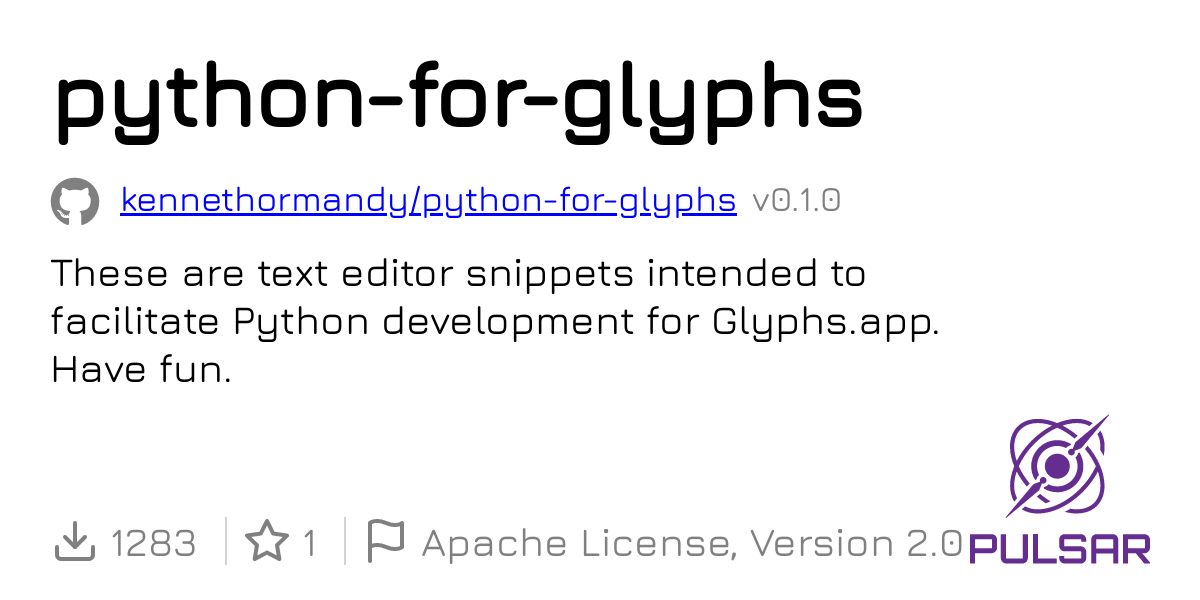 Python For Glyphs 