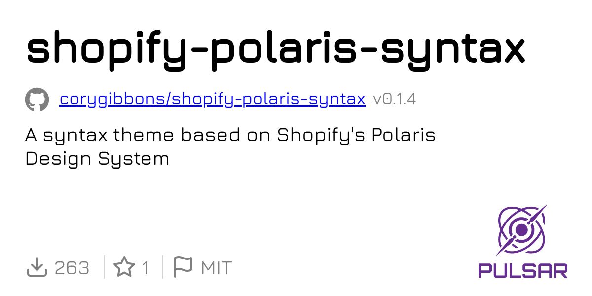 Shopify Polaris Syntax 