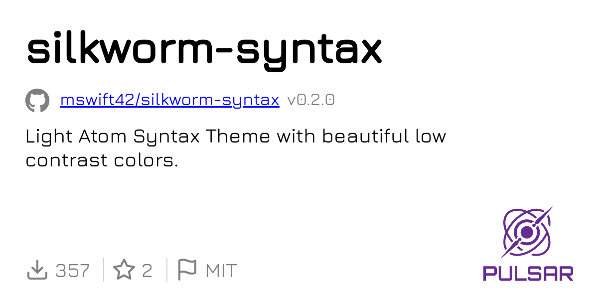 silkworm-syntax silkworm-syntax