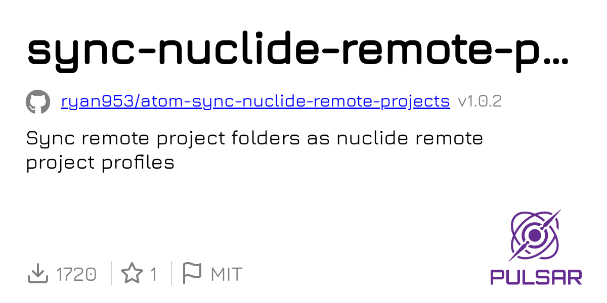 Sync Nuclide Remote Projects