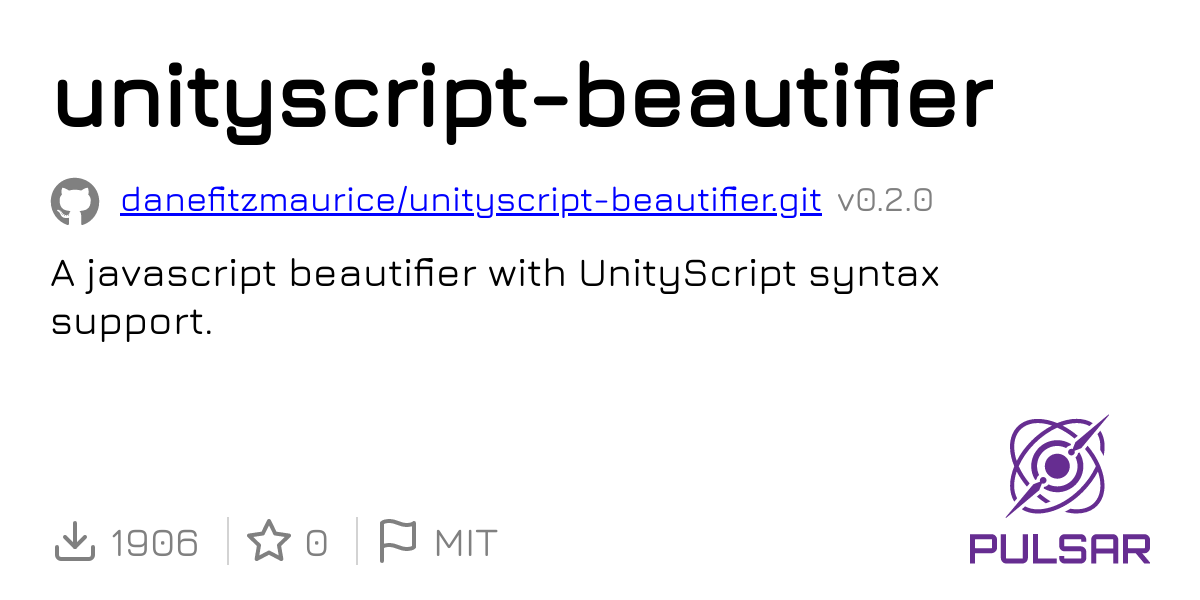 unityscript-beautifier unityscript-beautifier