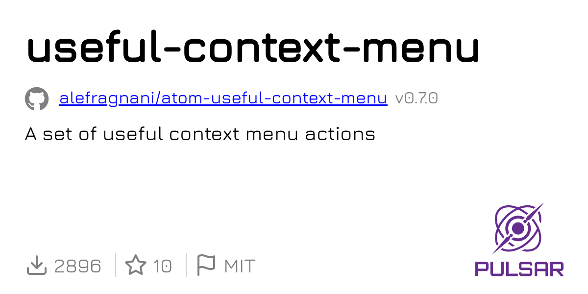 Useful Context Menu