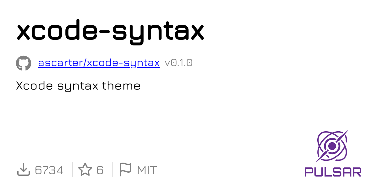 xcode-syntax xcode-syntax